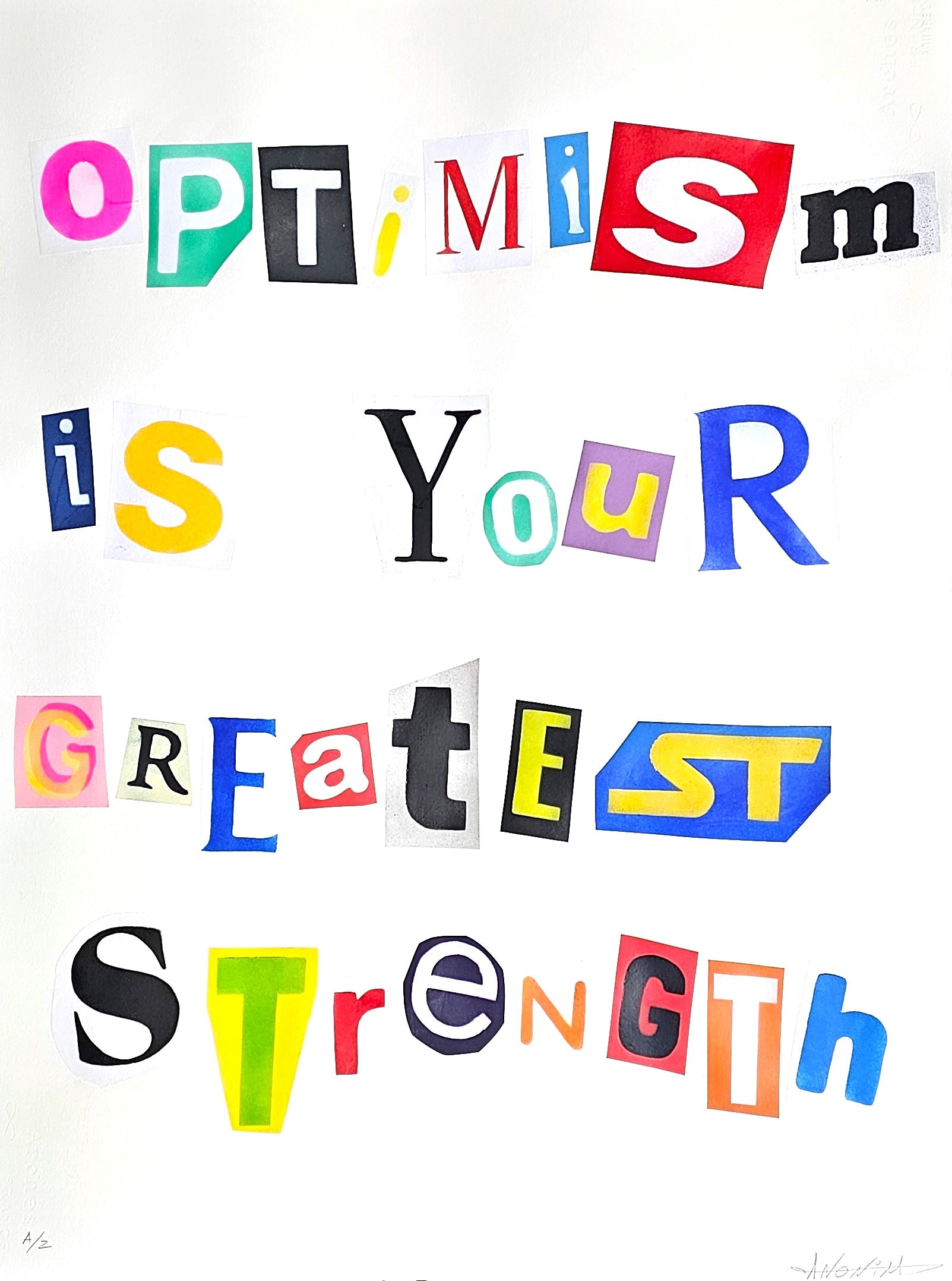 ZIEGLER T Anonim Letter 2 "Optimism Is Your Greatest Strength" - Signe ...
